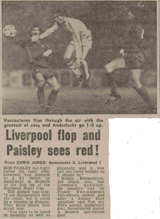 Liverpool in Europe - 1978/79 Super Cup Final